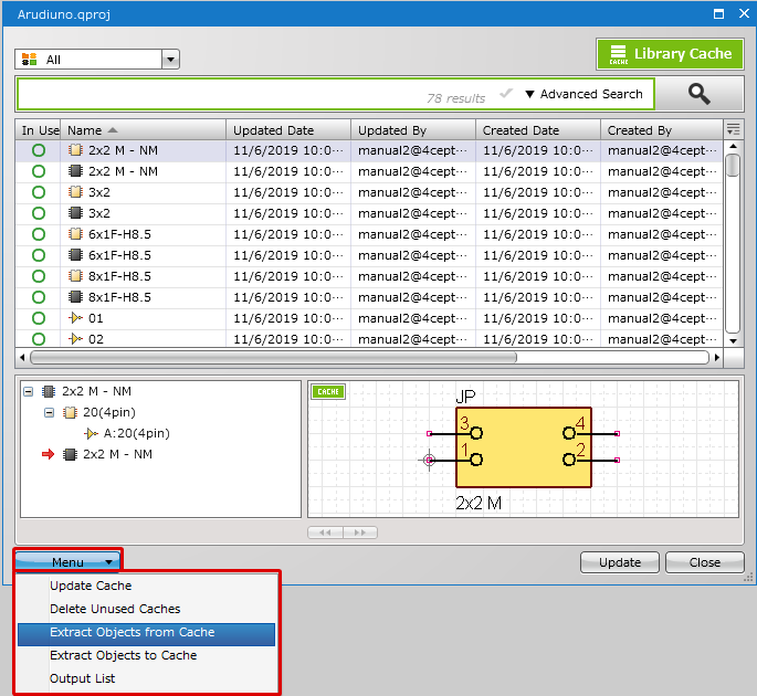 Quadcept - Extract Objects from Cache